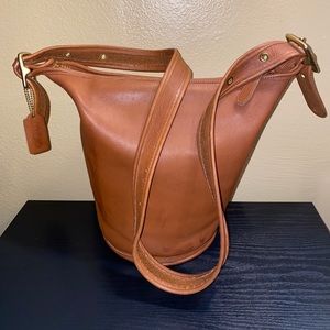 Coach | Bags | Coach British Tan Leather Bucket Crossbody Bag | Poshmark